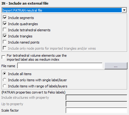 Import PATRAN Neutral File