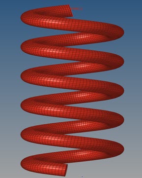 OS-T: 1540 Compression of Helical Spring using Self-Contact