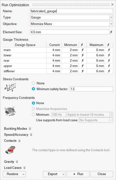 Tutorial: Optimizing Gauge