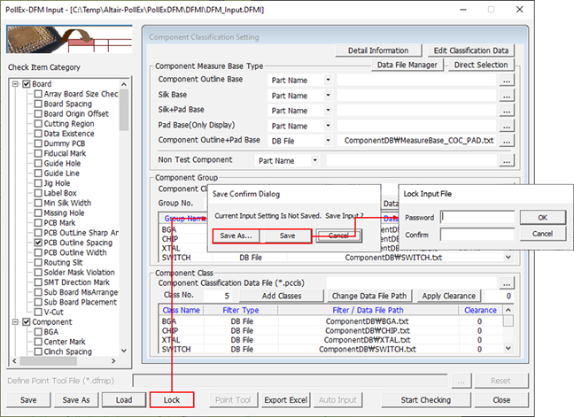 Lock Input Setup