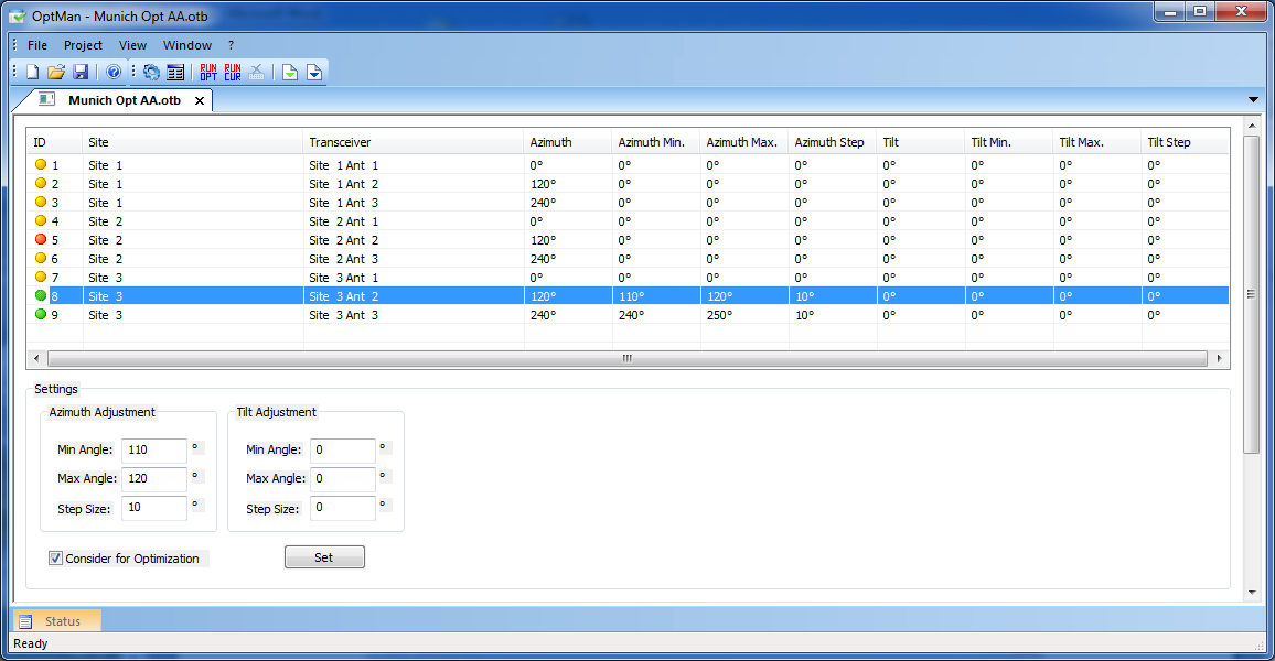 Antenna Adjustment Optimization